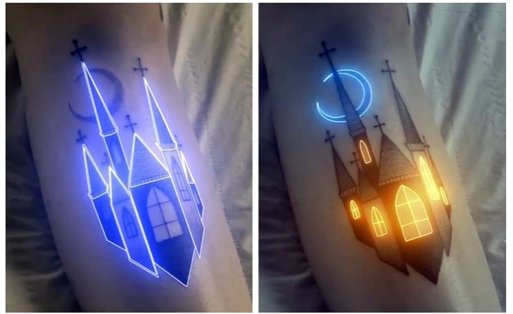 An Artist Creates Animated Tattoos Using Neon Lights, and It's Highly ...